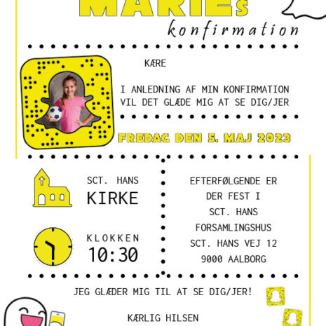 Invitation | Konfirmation | Snapchat e tema ⋆ Magiske Tider